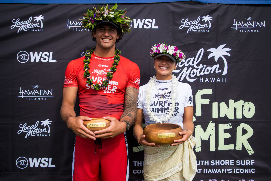 Vaihitimahana Inso and Ezekiel Lau Win Local Motion Surf Into Summer ...